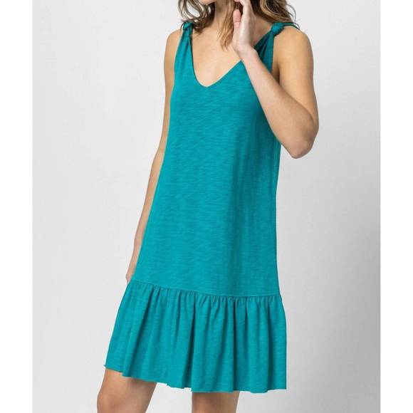 Lilla P | Dresses | New Lilla P Knotted Peplum Tank Dress In Jungle ...
